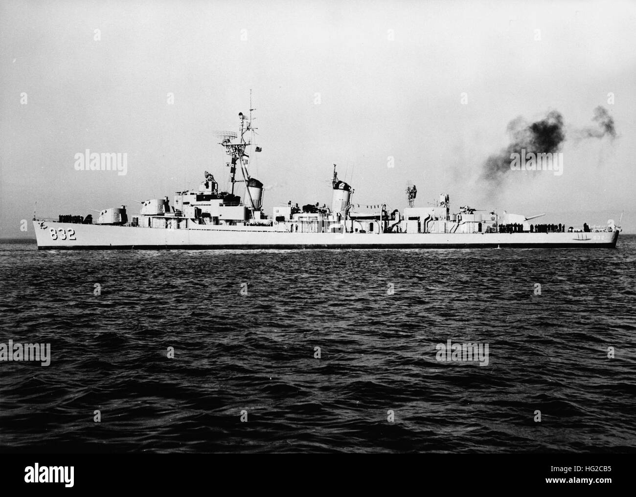 USS Hanson (DDR-832) at sea on 7 March 1957 Stock Photo - Alamy