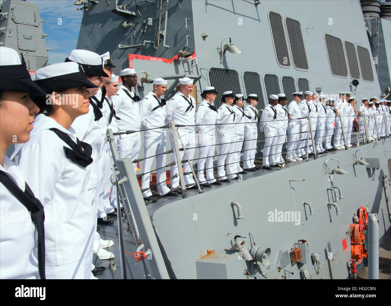 NORFOLK (June 1, 2016) Sailors aboard the guided-missile destroyer USS ...