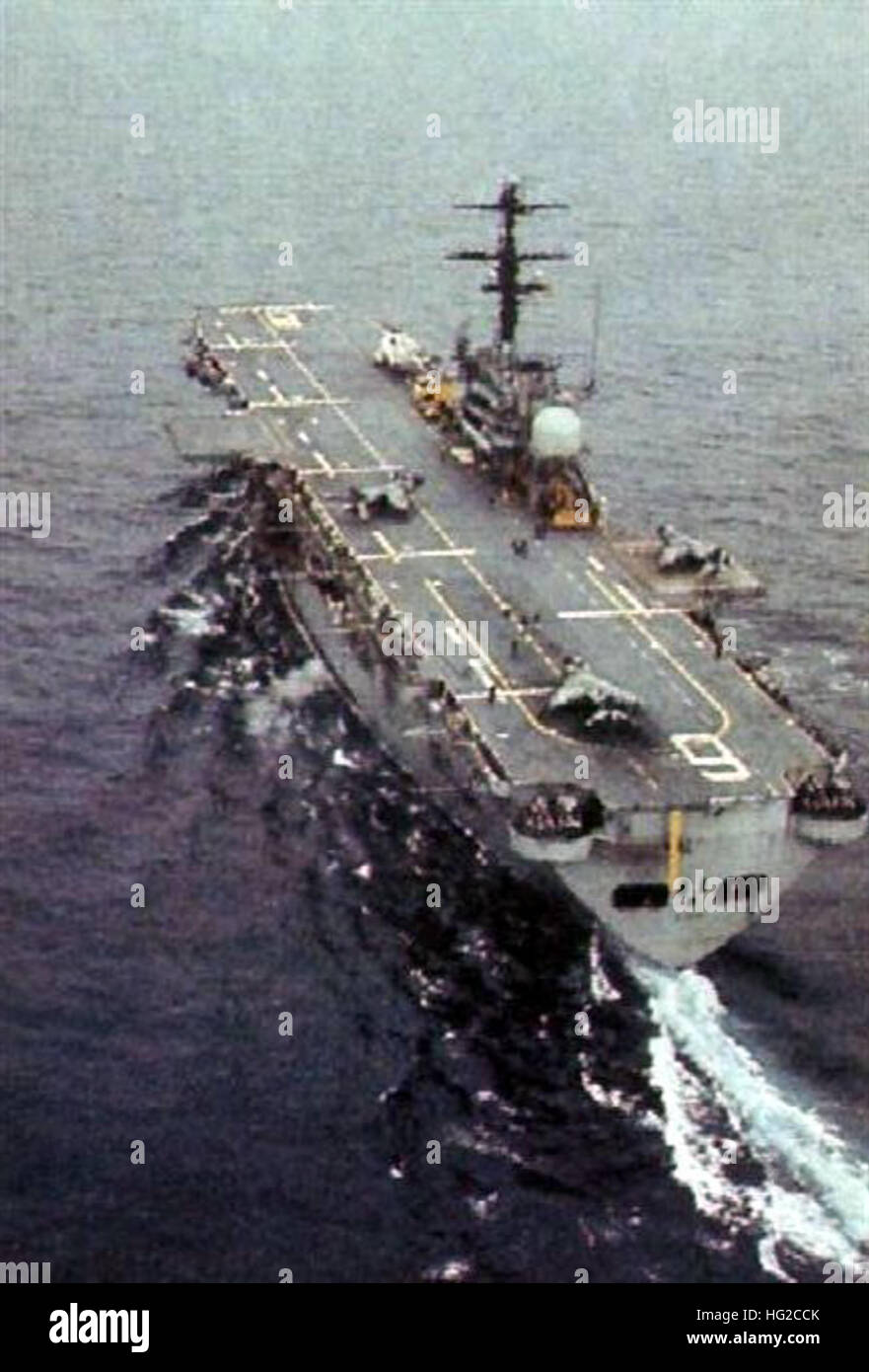 USS Guam (LPH-9) underway at sea c1973 Stock Photo - Alamy