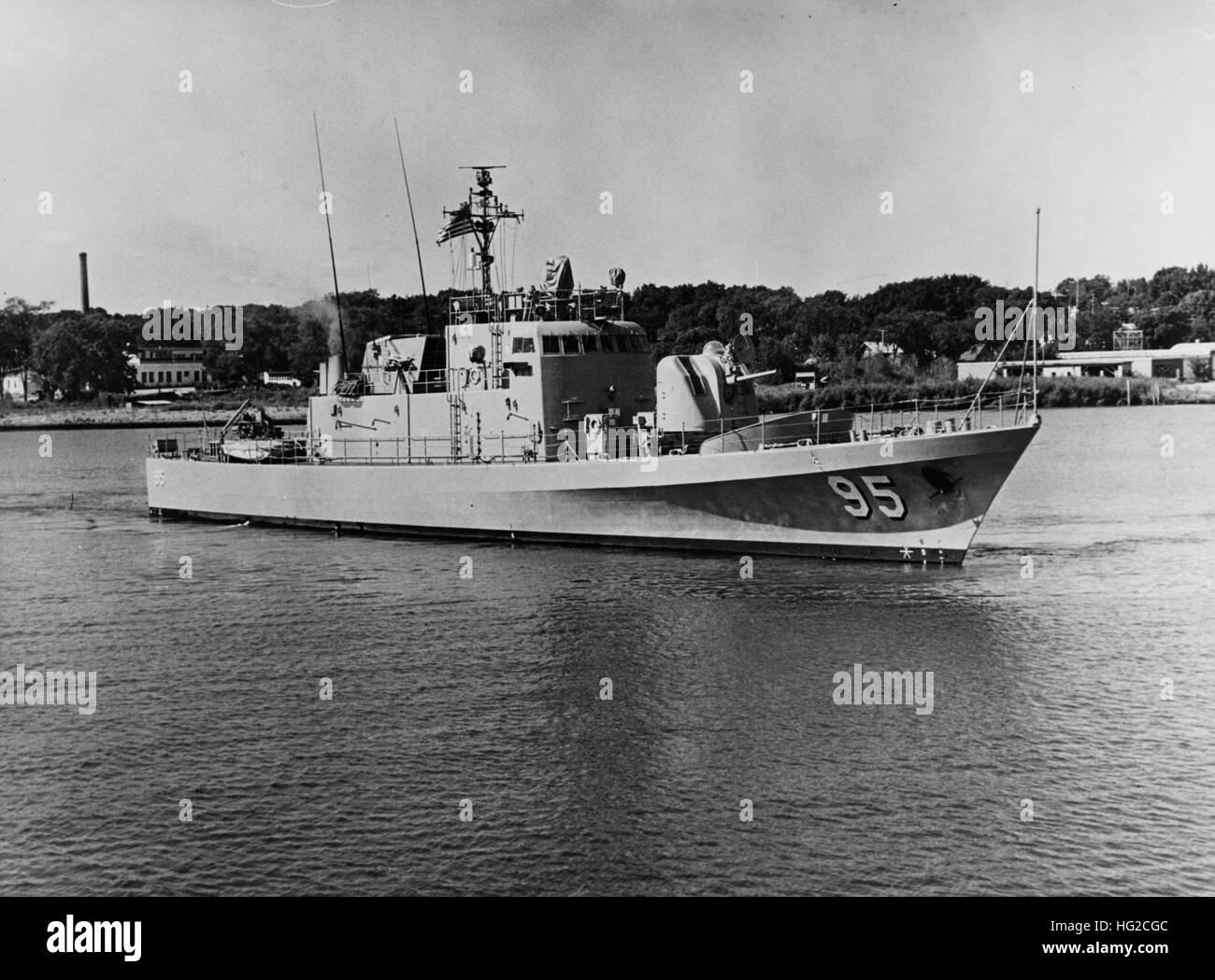 USS Defiance (PG-95) in Sturgeon Bay on 21 August 1969 Stock Photo - Alamy