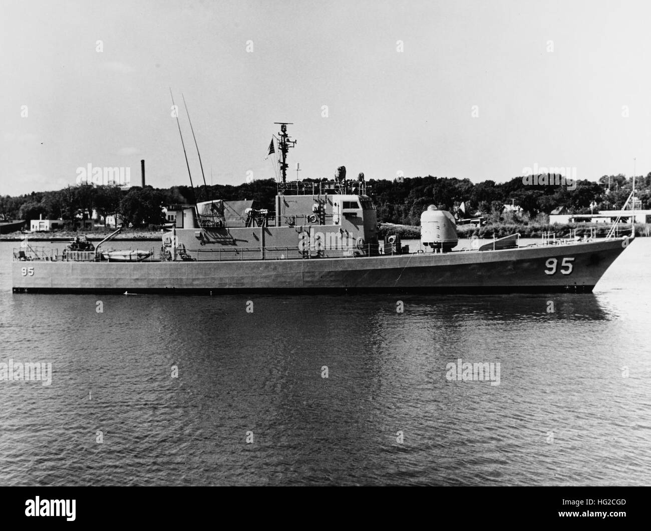 USS Defiance (PG-95) underway in Sturgeon Bay on 21 August 1969 Stock ...