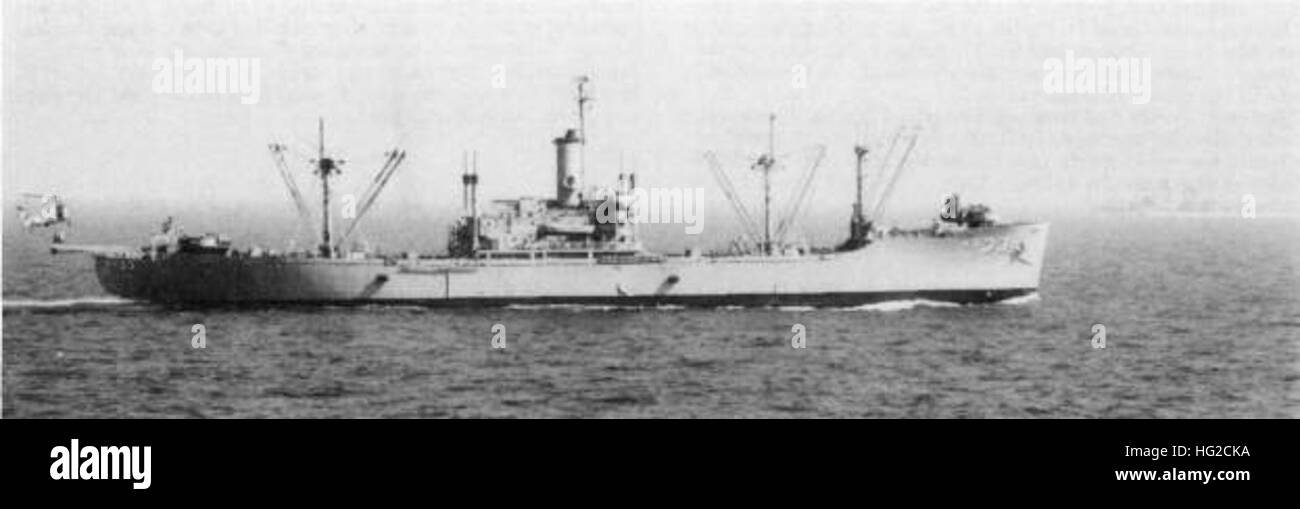 USS Antares (AKS-33) with HUS-1 Stock Photo - Alamy