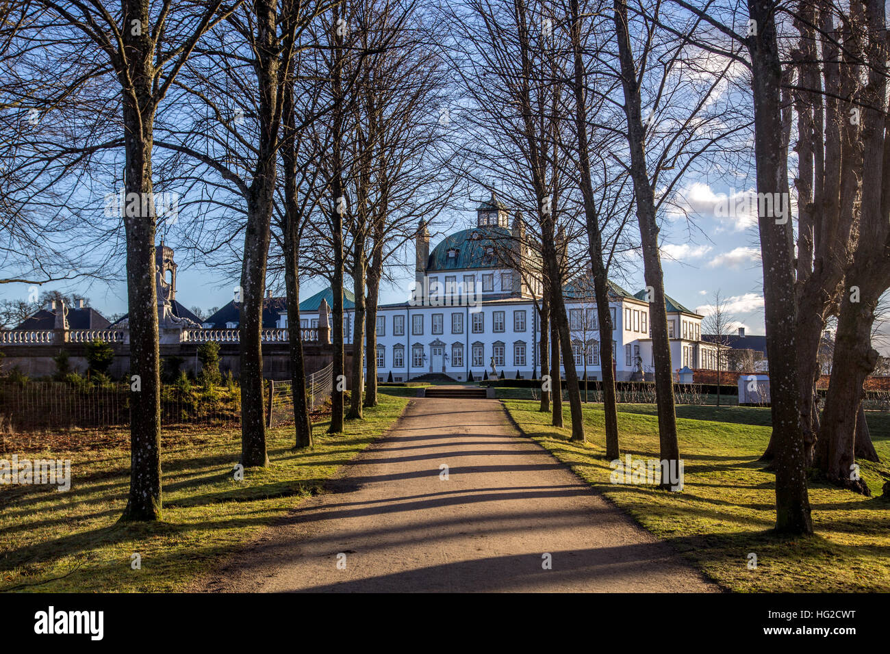 Fredensborg, Denmark - January 02, 2017: Exterior view of Fredensborg ...