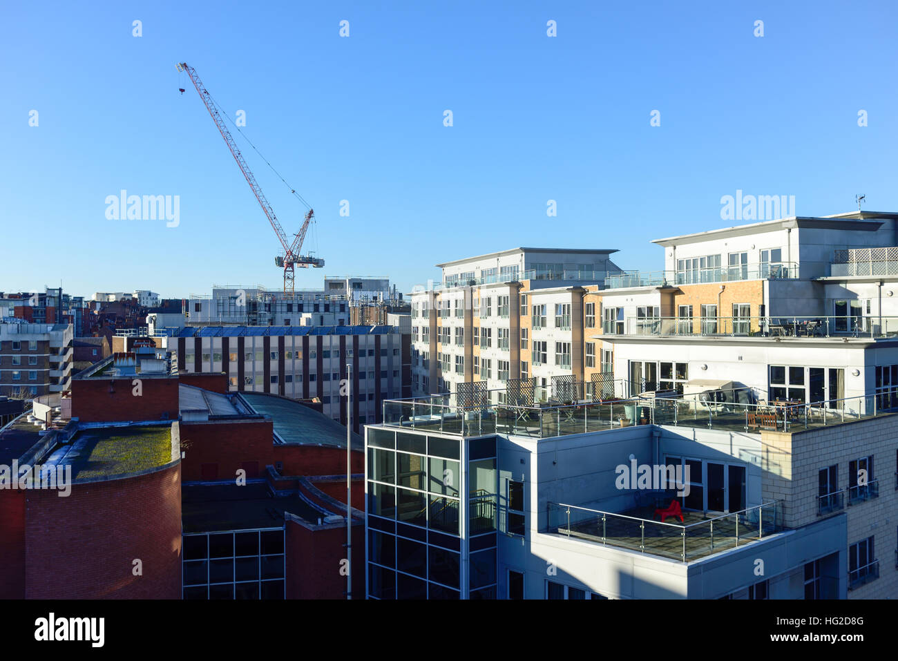 Nottingham City Centre,UK.Construction new buildings Stock Photo - Alamy