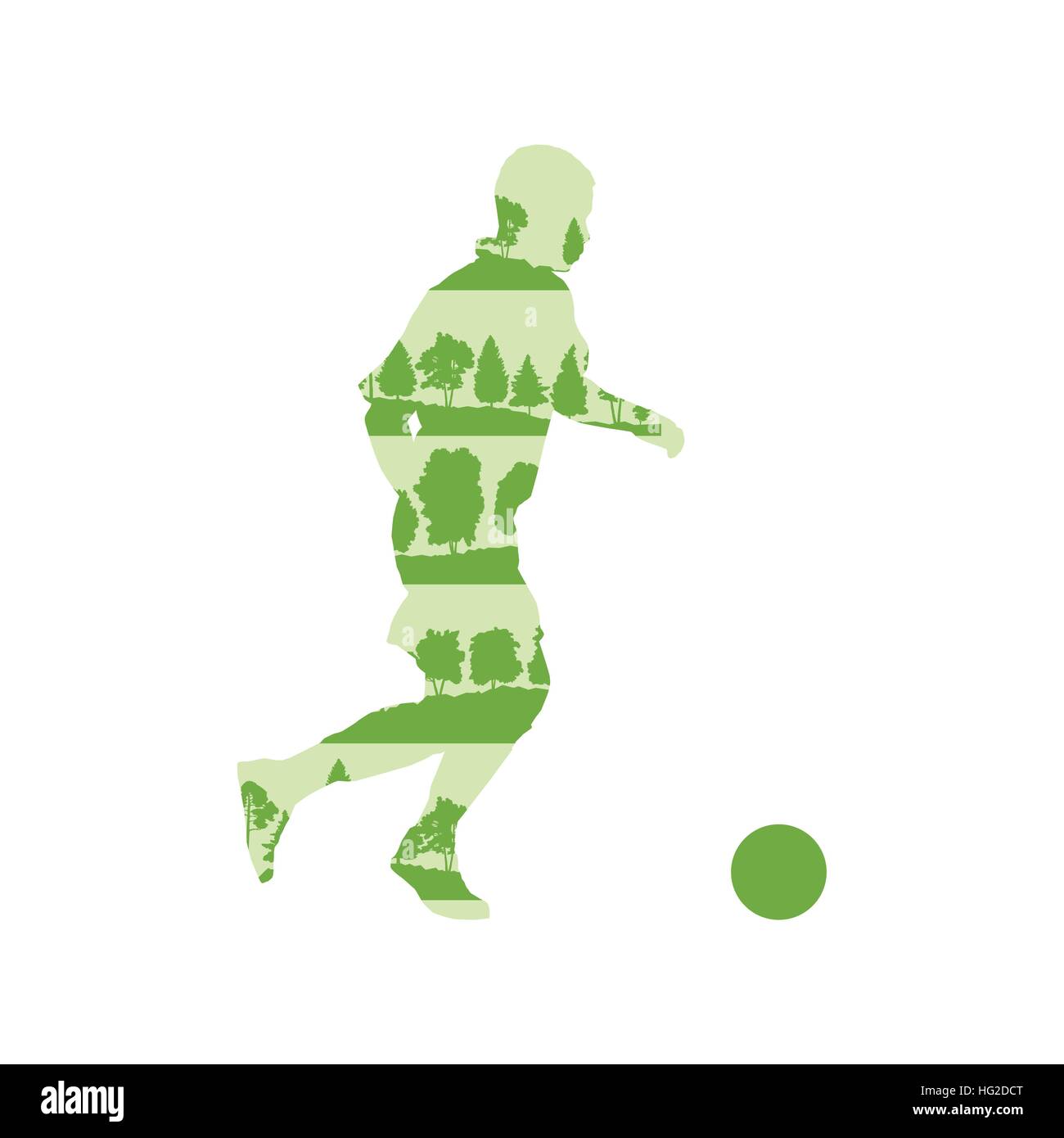 Football soccer player in action vector background illustration concept ...