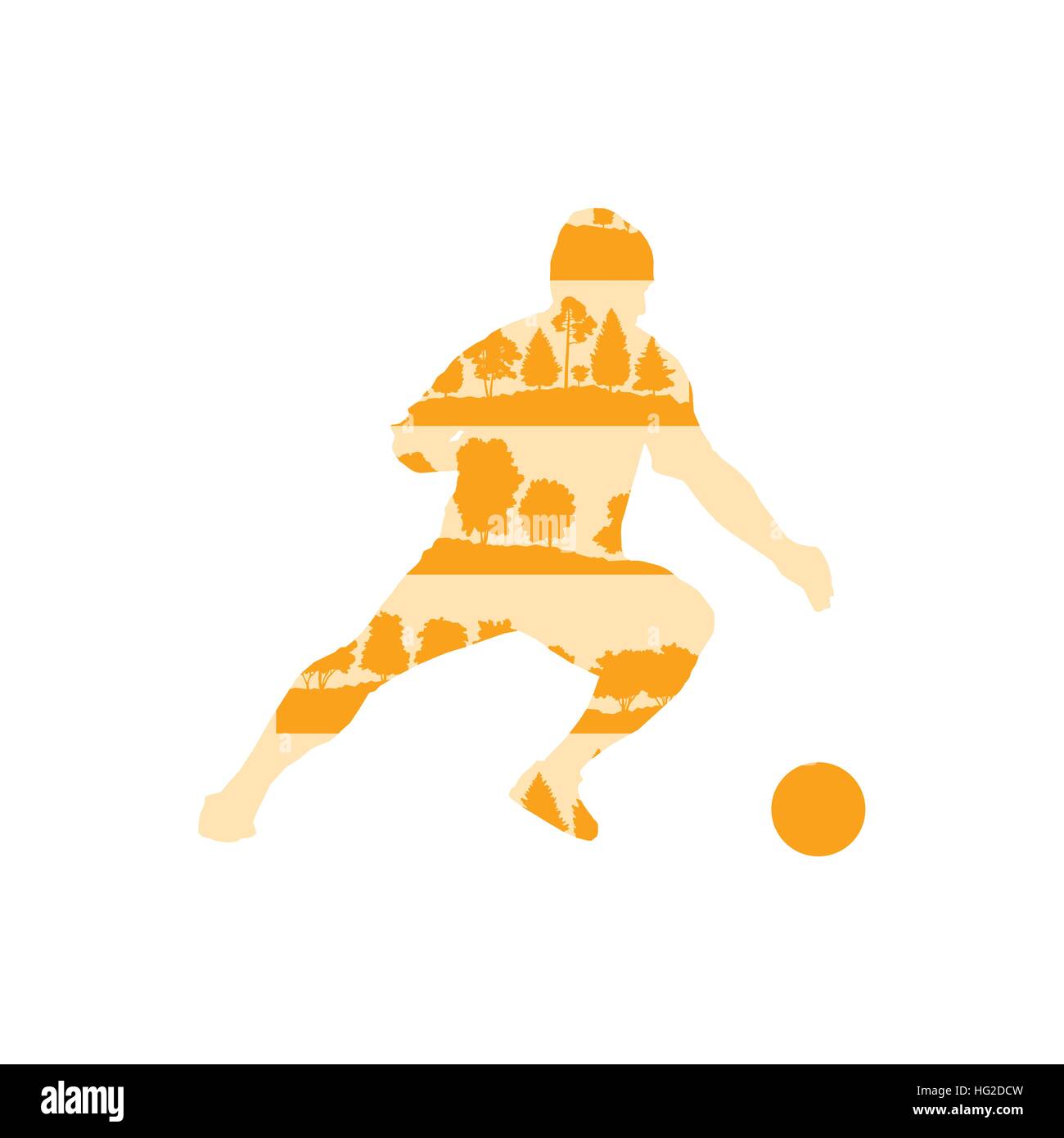 Football soccer player in action vector background illustration concept ...
