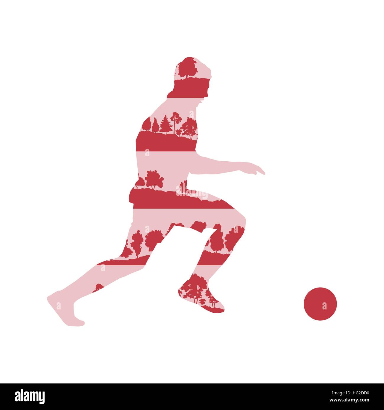 Football soccer player in action vector background illustration concept ...