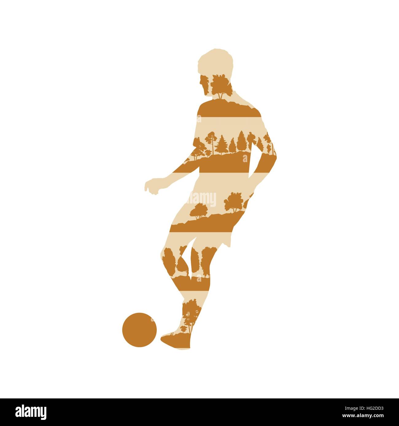 Football soccer player in action vector background illustration concept ...