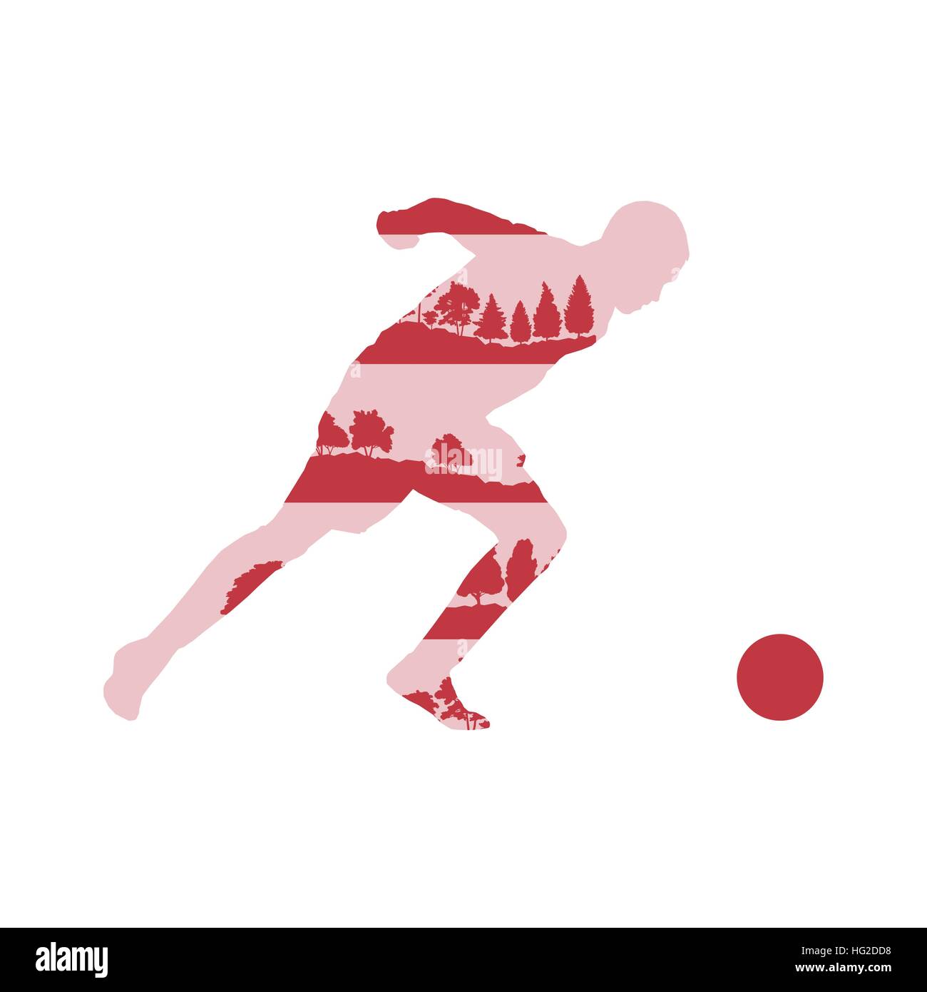 Football soccer player in action vector background illustration concept ...