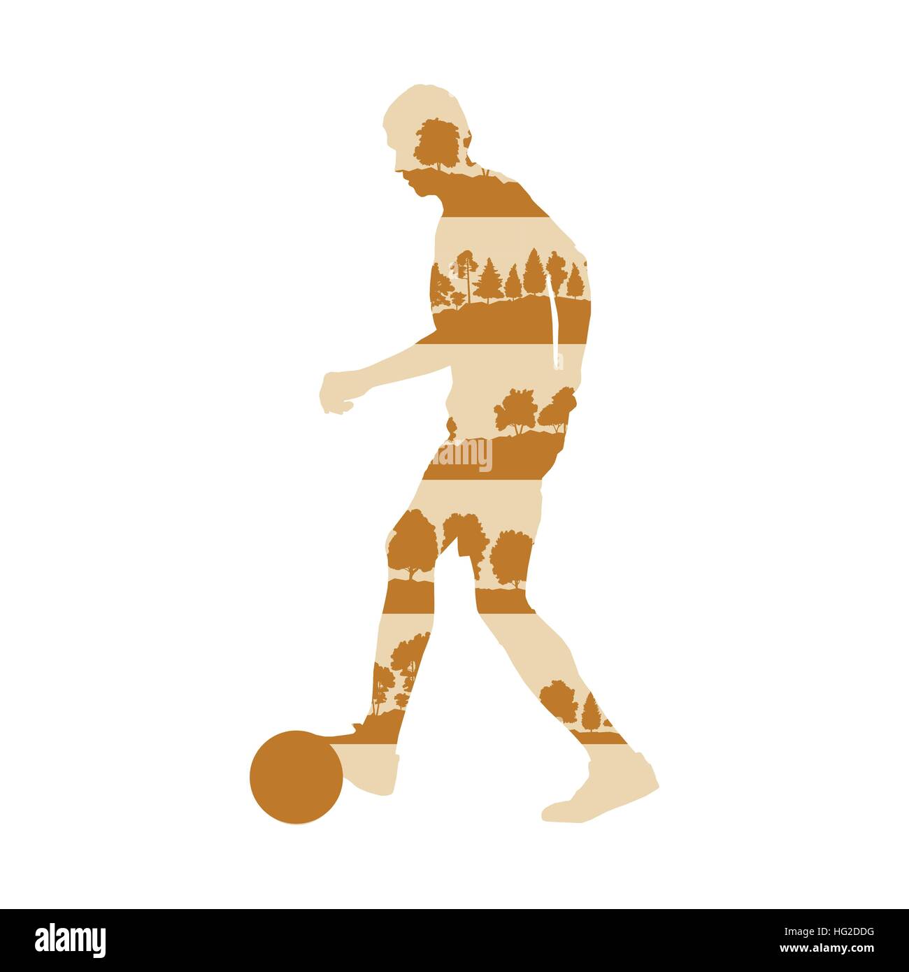 Football soccer player in action vector background illustration concept ...