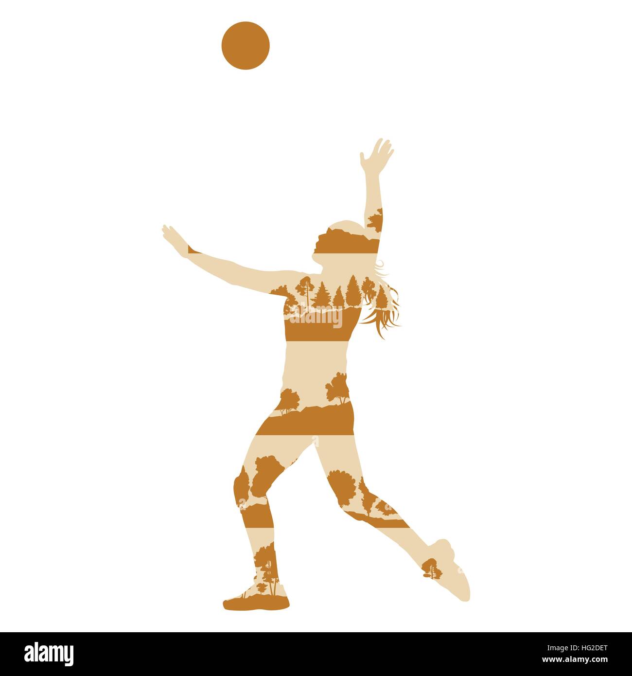 Volleyball woman player vector hi-res stock photography and images - Alamy