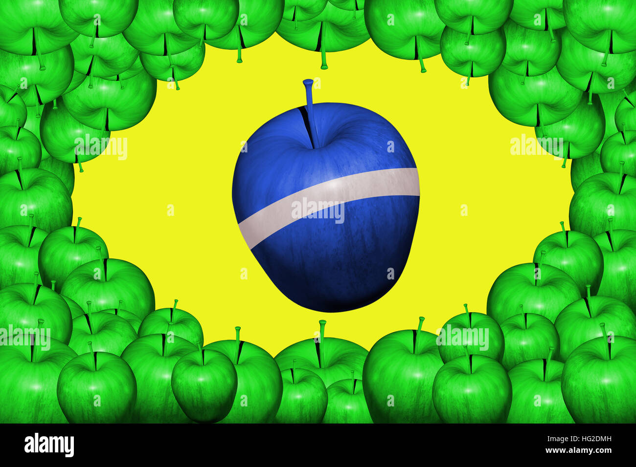 Brazil flag of apples Stock Photo - Alamy