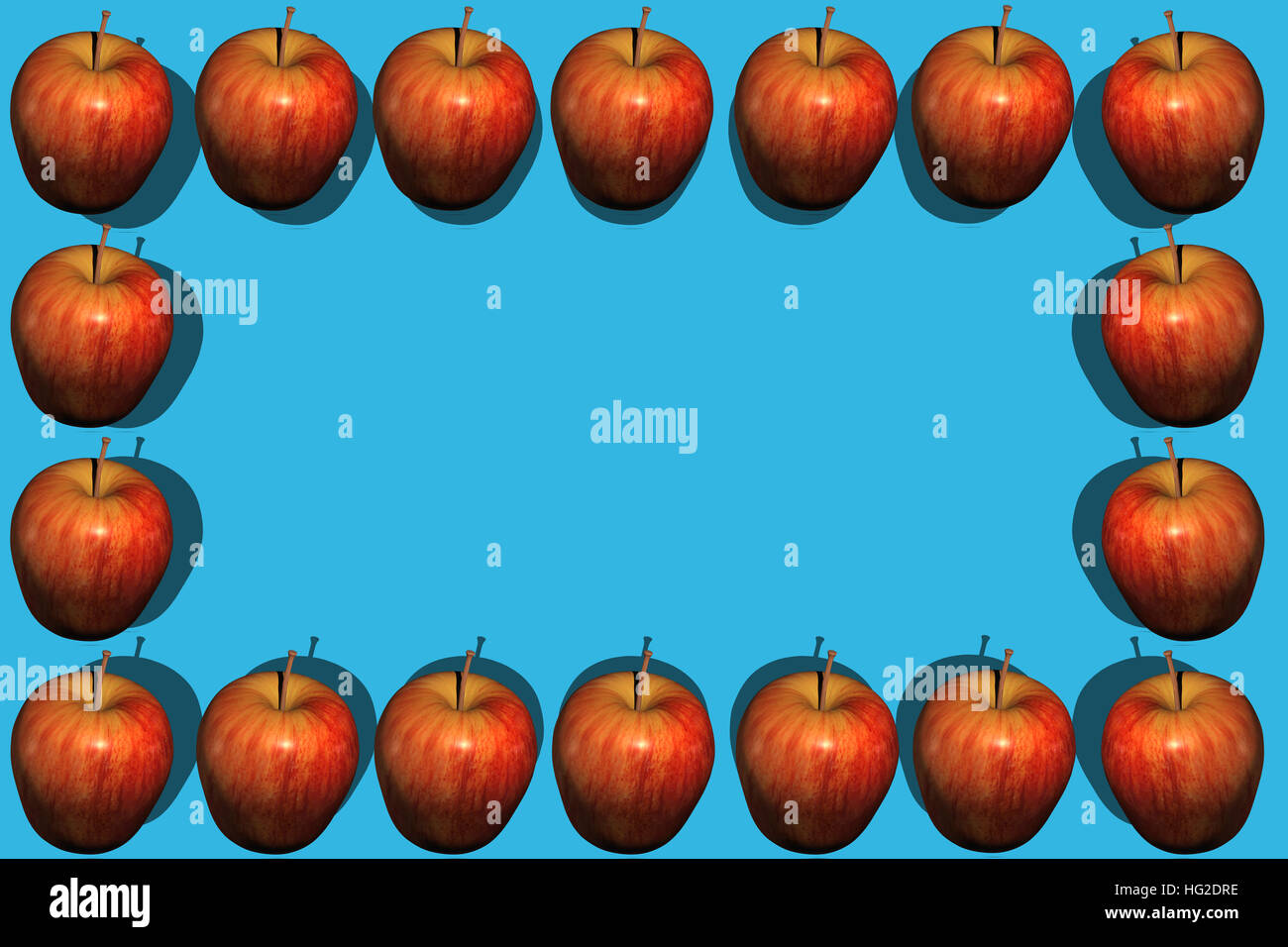 Apple of frame Stock Photo - Alamy