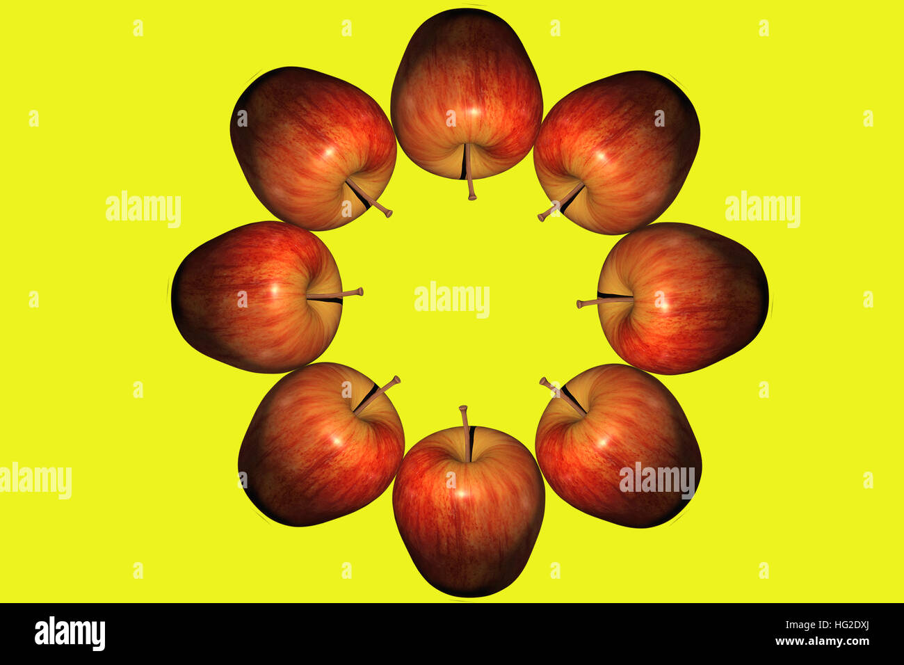 Circle of apples Stock Photo - Alamy