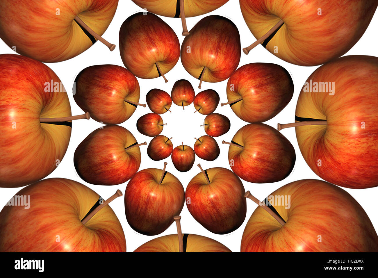 Circle of apples Stock Photo - Alamy