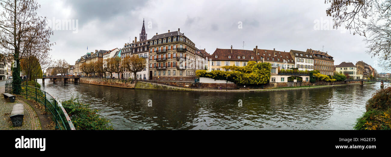 Strasbourg panoramic view from the riverside, France Stock Photo - Alamy