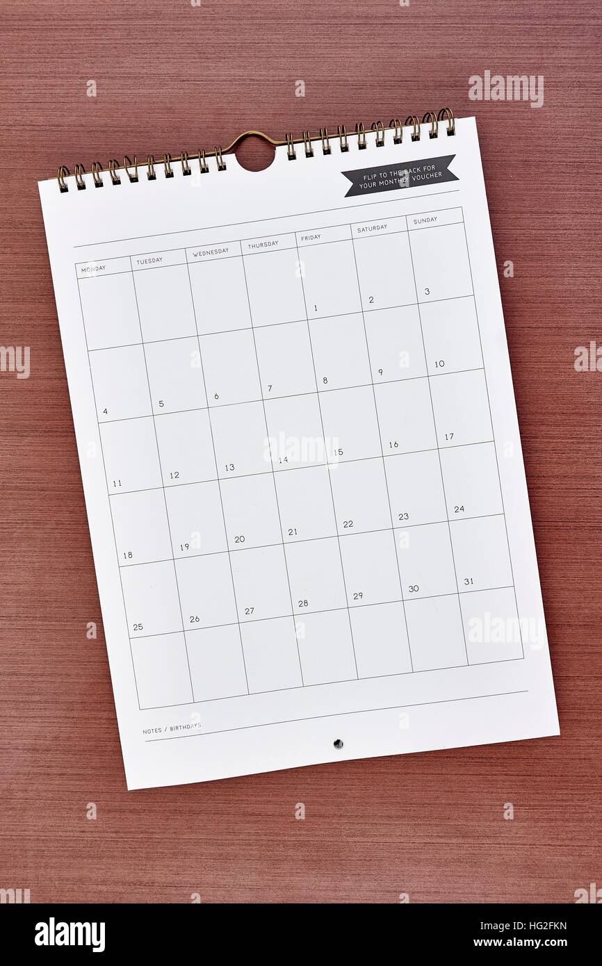 A studio photo of a business calendar Stock Photo - Alamy