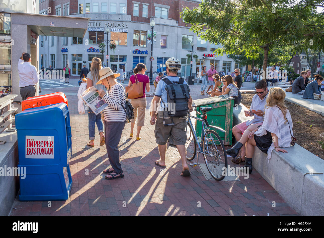Harvard Square, Cambridge, MA Stock Photo - Alamy
