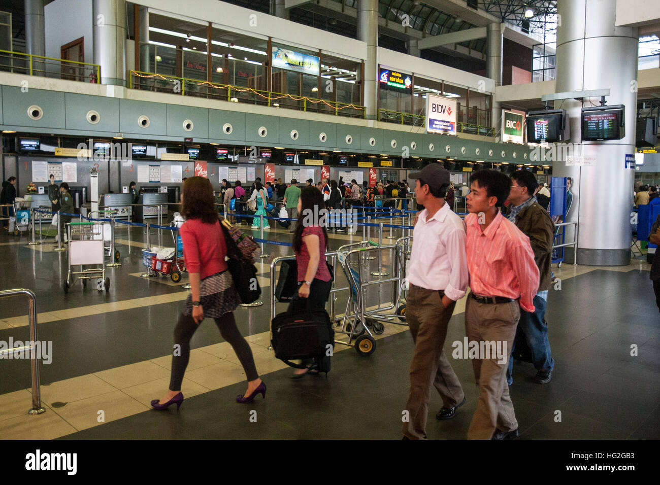 Noi Bai international airport departures hall Hanoi Vietnam Stock Photo ...