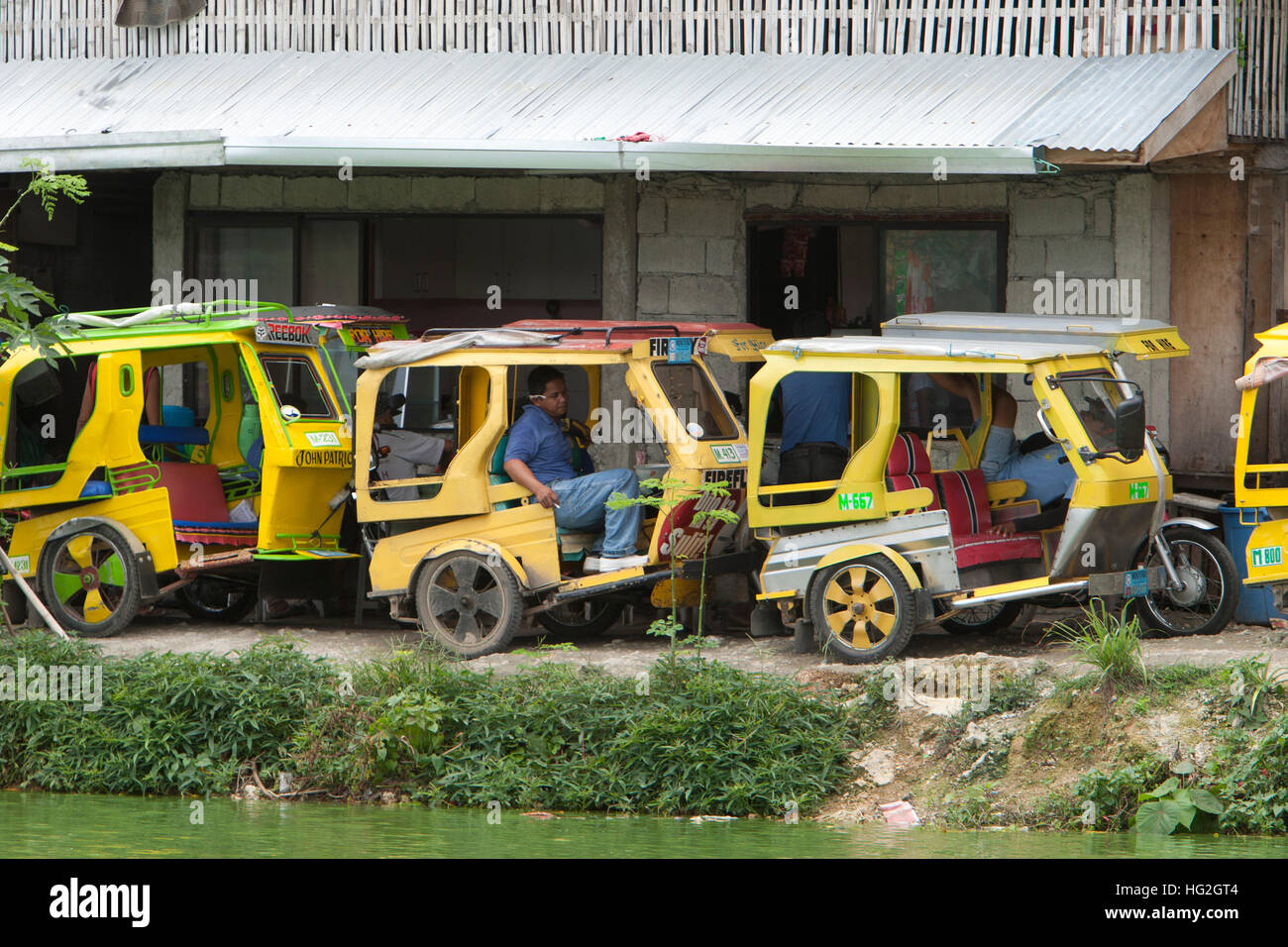 Motorcycle taxis Boracay island Philippines Stock Photo - Alamy