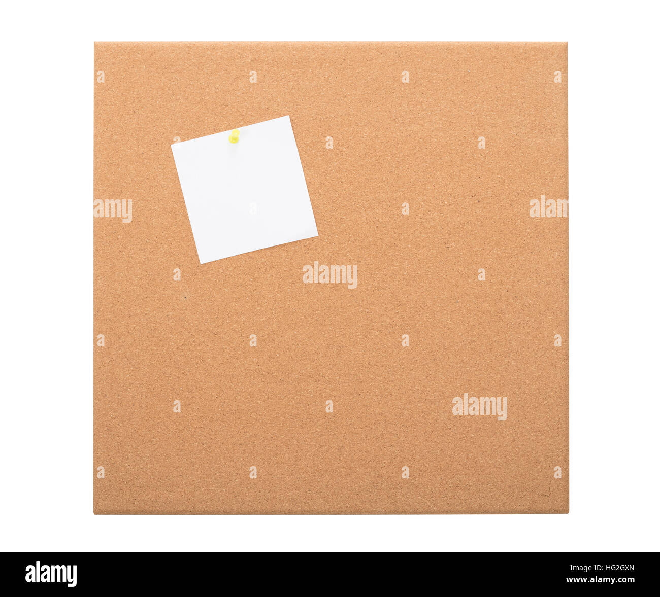 Vintage cork board with note paper - Isolated Stock Photo - Alamy
