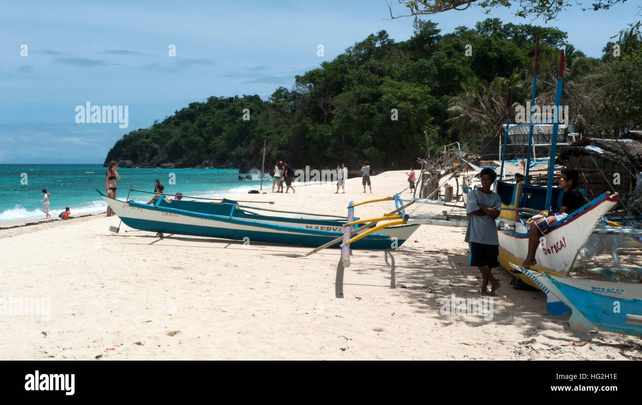 Puka Beach Boracay island Philippines Stock Photo - Alamy
