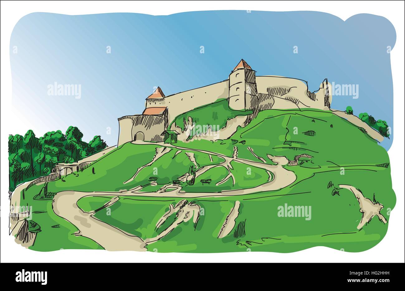 Zigzag Road Drawing