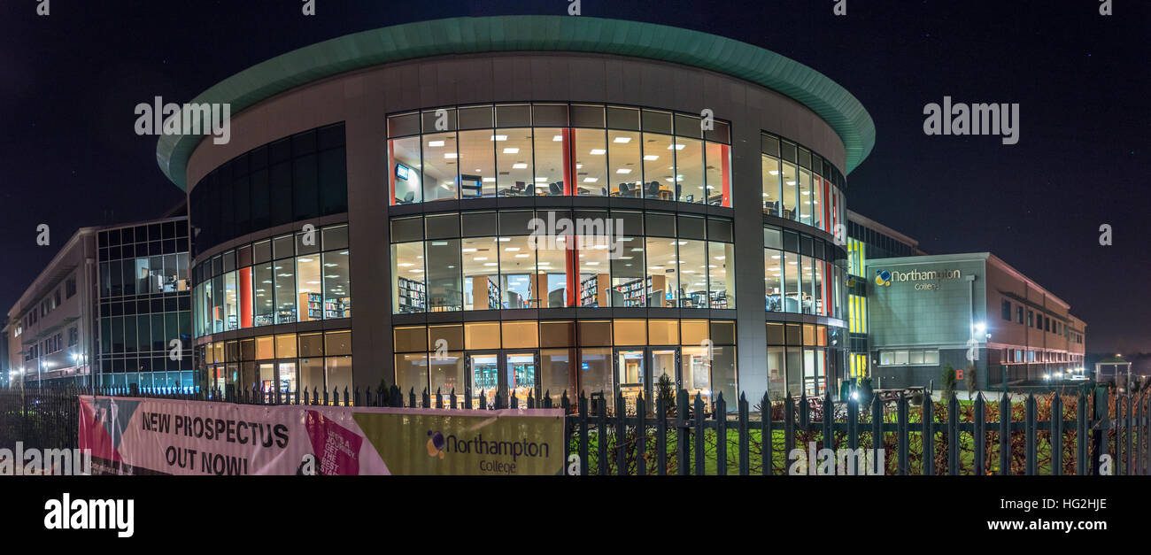 Night View of Northampton College Recruiting Sign Stock Photo - Alamy