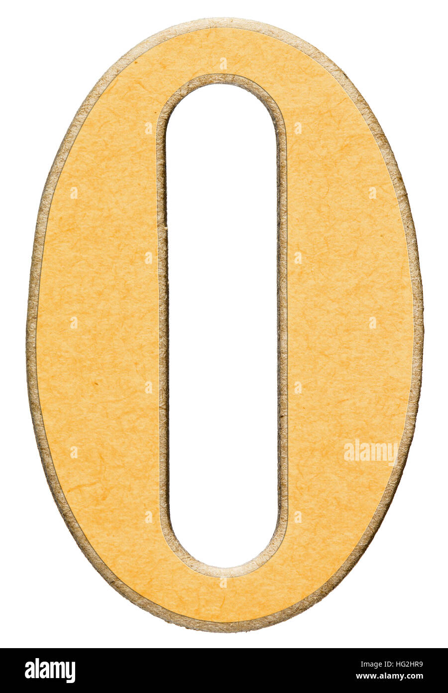 0, zero,numeral of wood combined with yellow insert, isolated on white ...