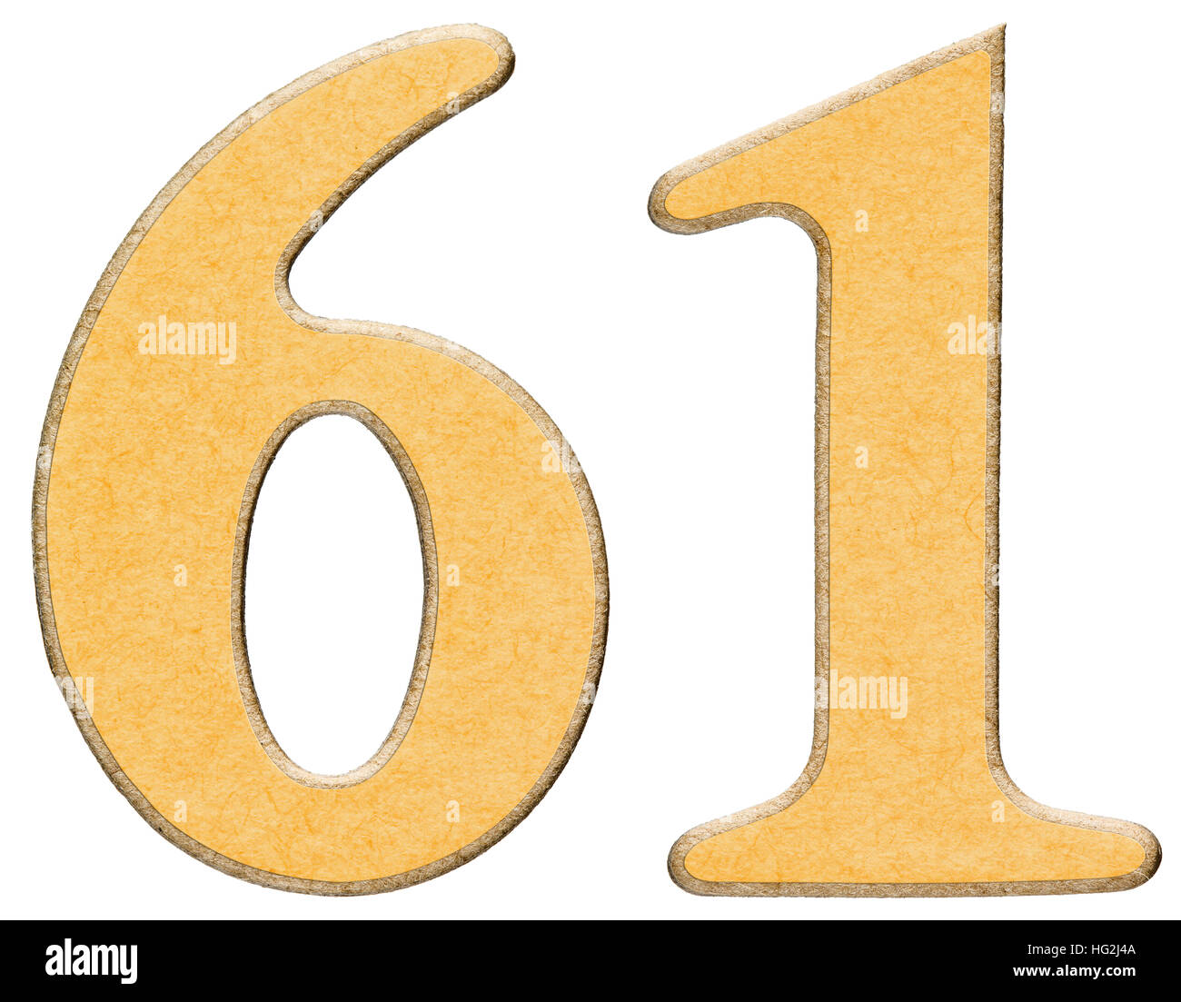 Numeral 61 sixty one isolated hi-res stock photography and images - Alamy