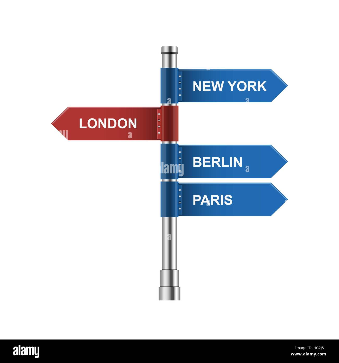 Direction city road signs - arrows isolated on white Vector ...