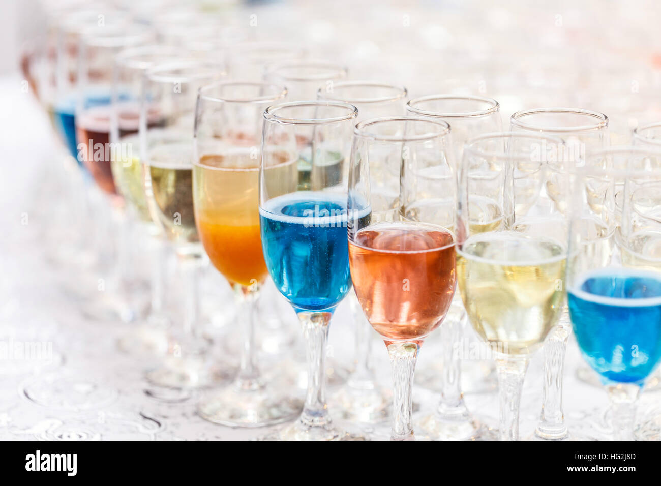 Many cocktails on the bar counter Stock Photo - Alamy