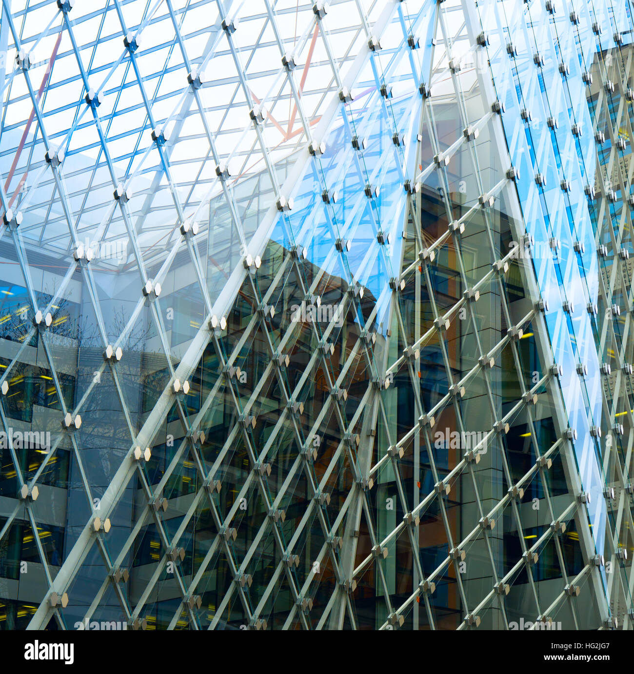 exterior of modern glass business center Stock Photo - Alamy