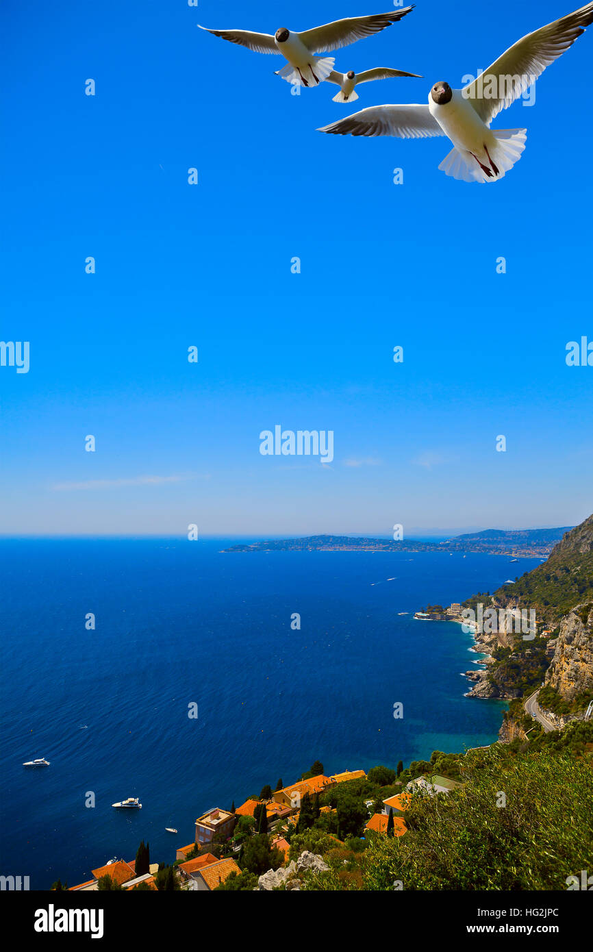 beautiful landscape of summer sea. Cote d'Azur Stock Photo - Alamy