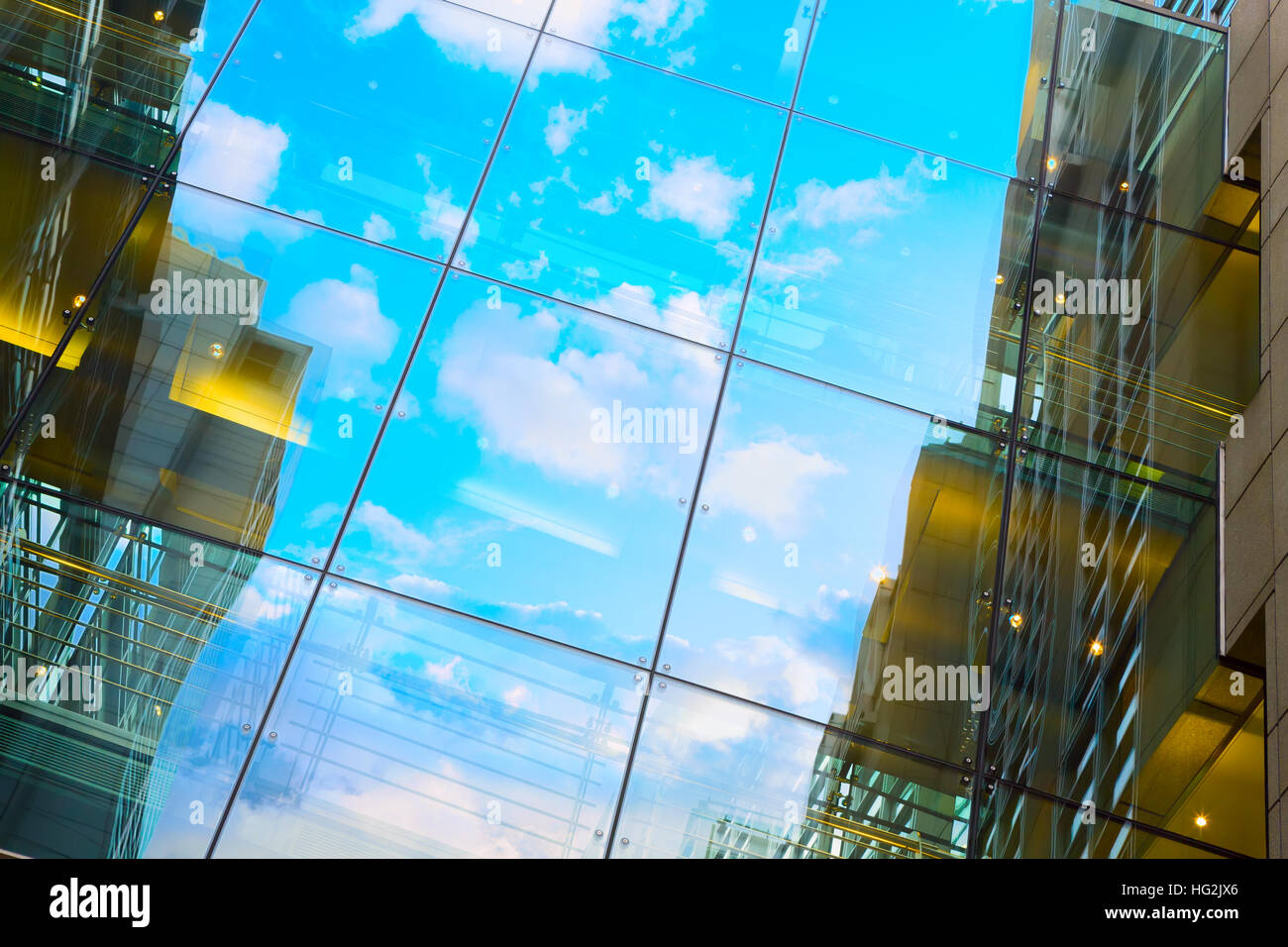 art exterior of modern glass business center Stock Photo - Alamy