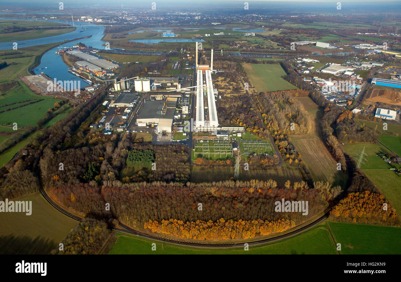Aerial view, TRIMET Aluminium SE, aluminum plant, Friedrichsfeld ...