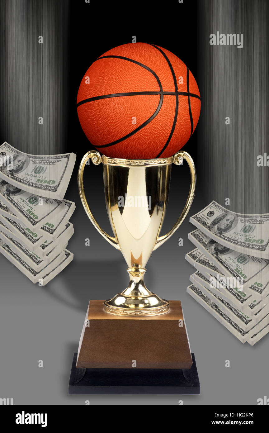 Basketball and American Money Stock Photo - Alamy