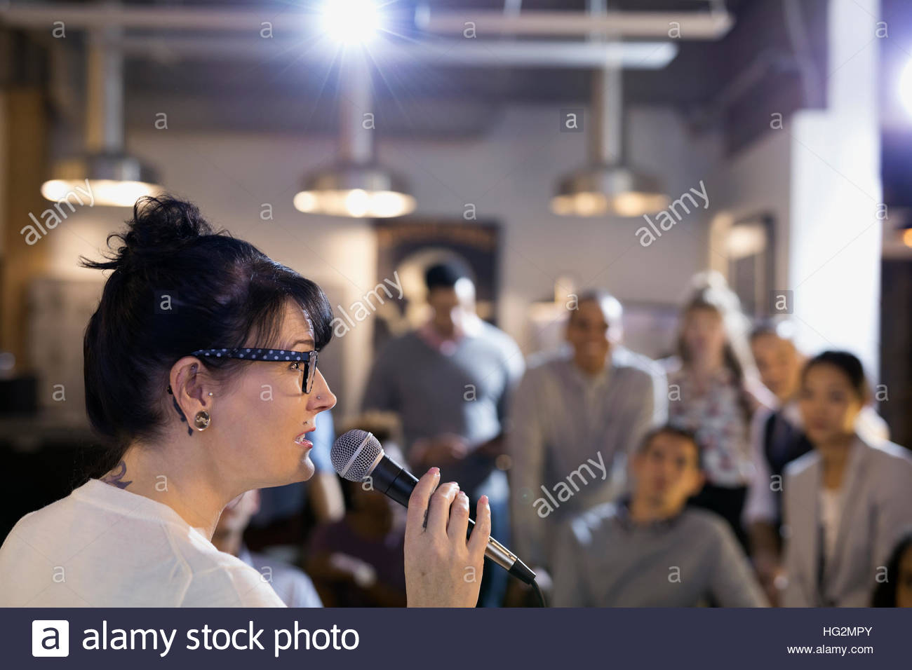 Conference room microphone hi-res stock photography and images - Alamy