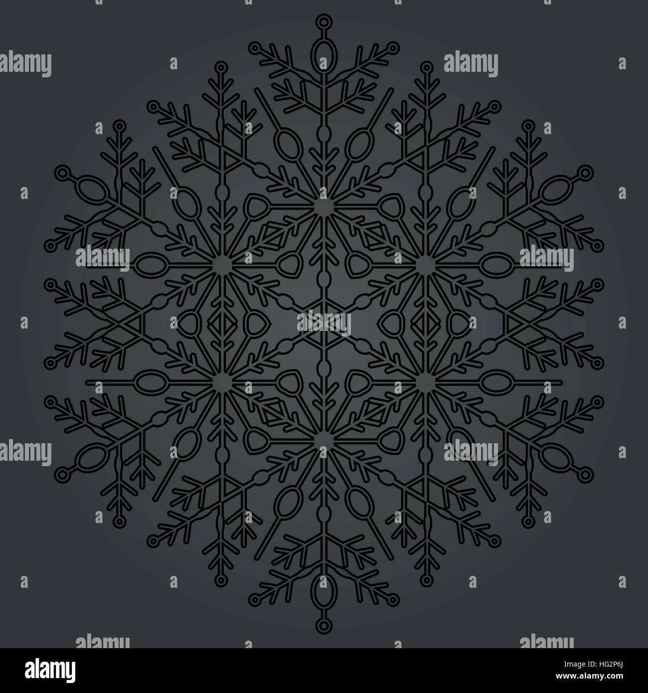Pretty Vector Round Snowflake Stock Vector Image & Art - Alamy