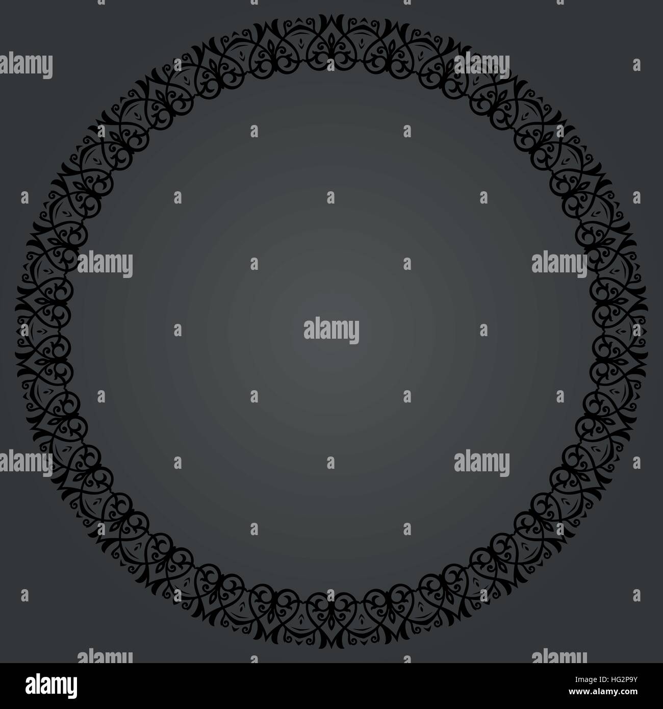 Floral round frame design Stock Vector Images - Alamy