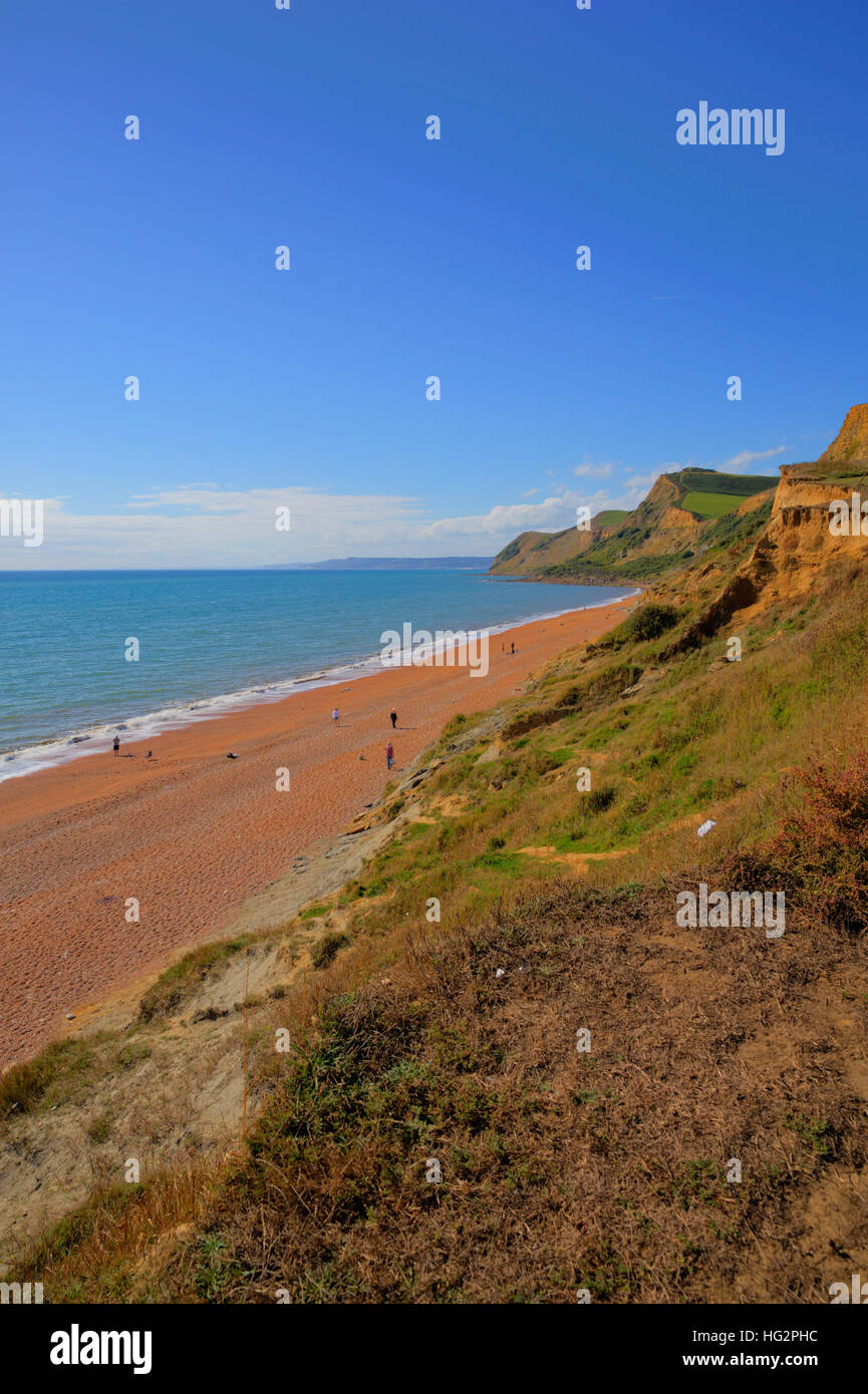 Eype Dorset Jurassic coast south of Bridport and near West Bay England ...