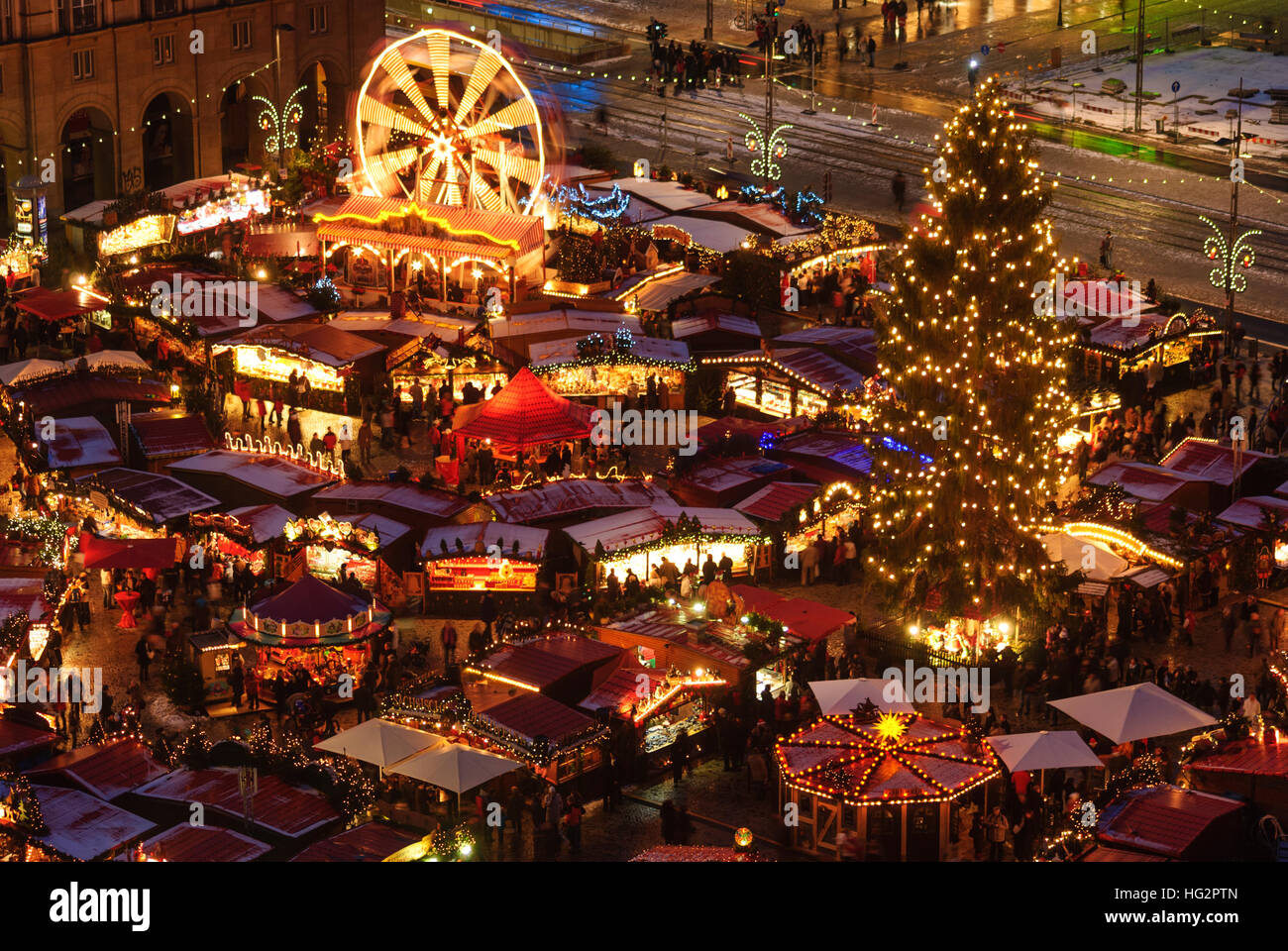 Dresden: Striezelmarkt (Christmas market) on the Altmarkt, , Sachsen ...