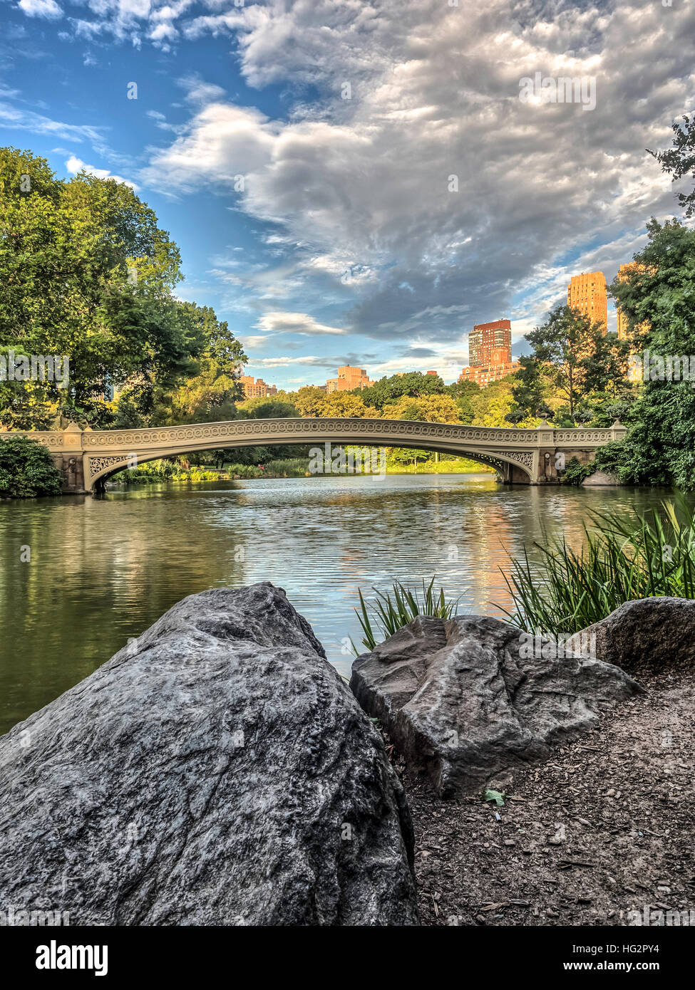 The Bow Bridge is a cast iron bridge located in Central Park, New York ...