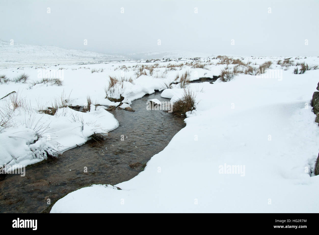 Winter scene on Dartmoor, Devon, England UK Stock Photo - Alamy