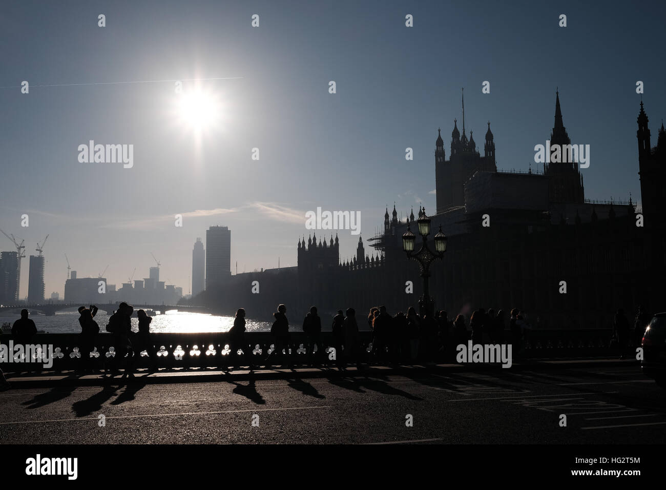 Westminster bridge shadows early morning hi-res stock photography and images - Alamy