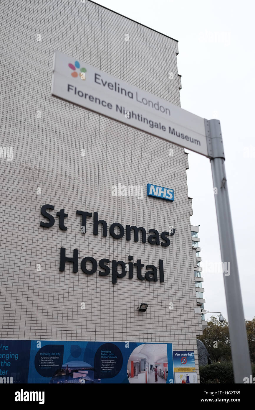 St Thomas Hospital London plus sign for Florence Nightingale museum ...