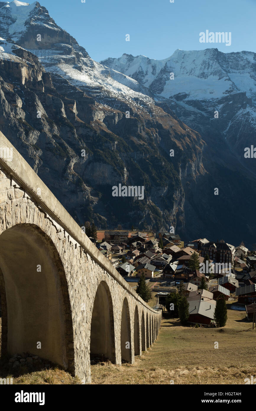 Switzerland bern murren funicular allmendhubel hi-res stock photography ...