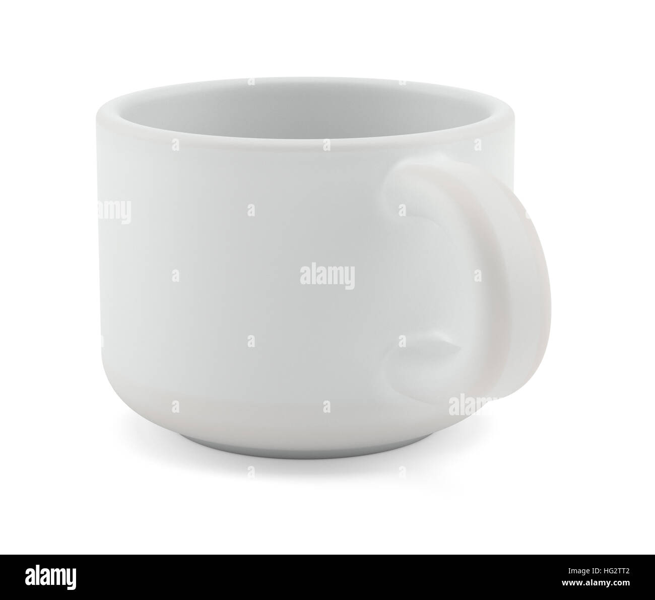 Tea cup isolated on white front view Stock Photo - Alamy