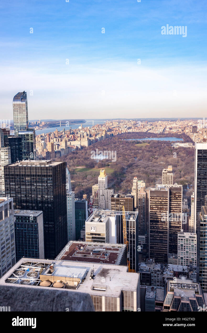 View from Top of The Rock, (Rockefeller Centre) New York Stock Photo ...