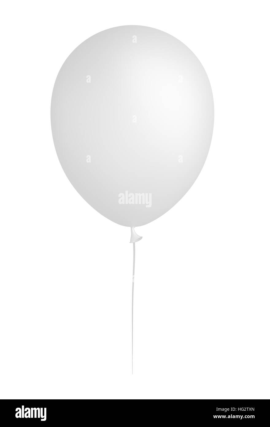 White balloon, isolated Stock Photo - Alamy